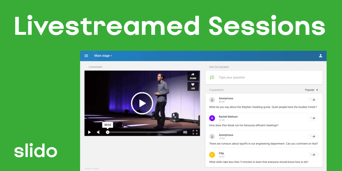 Livestreamed Sessions