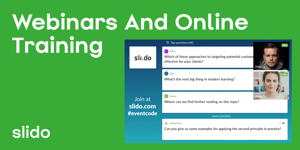 Webinars and online training