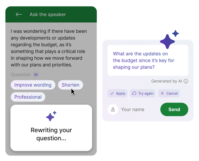 Engage your audience in seconds with Slido AI