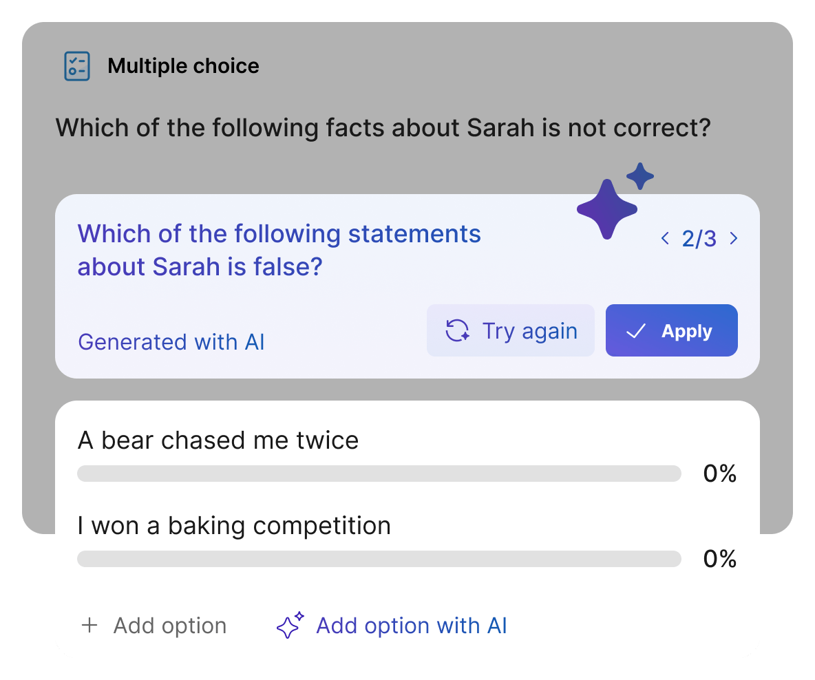 Engage your audience in seconds with Slido AI
