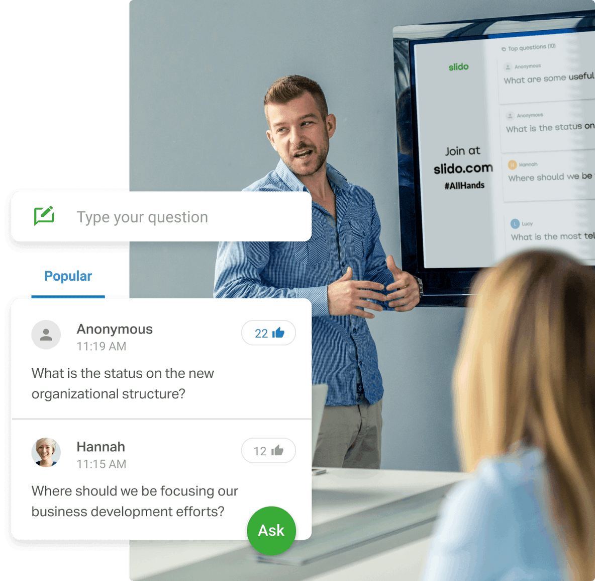 Slido for all-hands meetings | Slido - Audience Interaction Made Easy