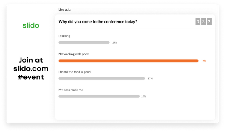 Slido for conferences | Slido - Audience Interaction Made Easy