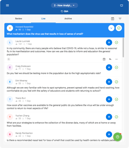 Making virtual event interaction feel natural with Slido Q&A