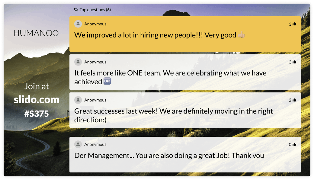 How HUMANOO is building a culture of transparency with Slido