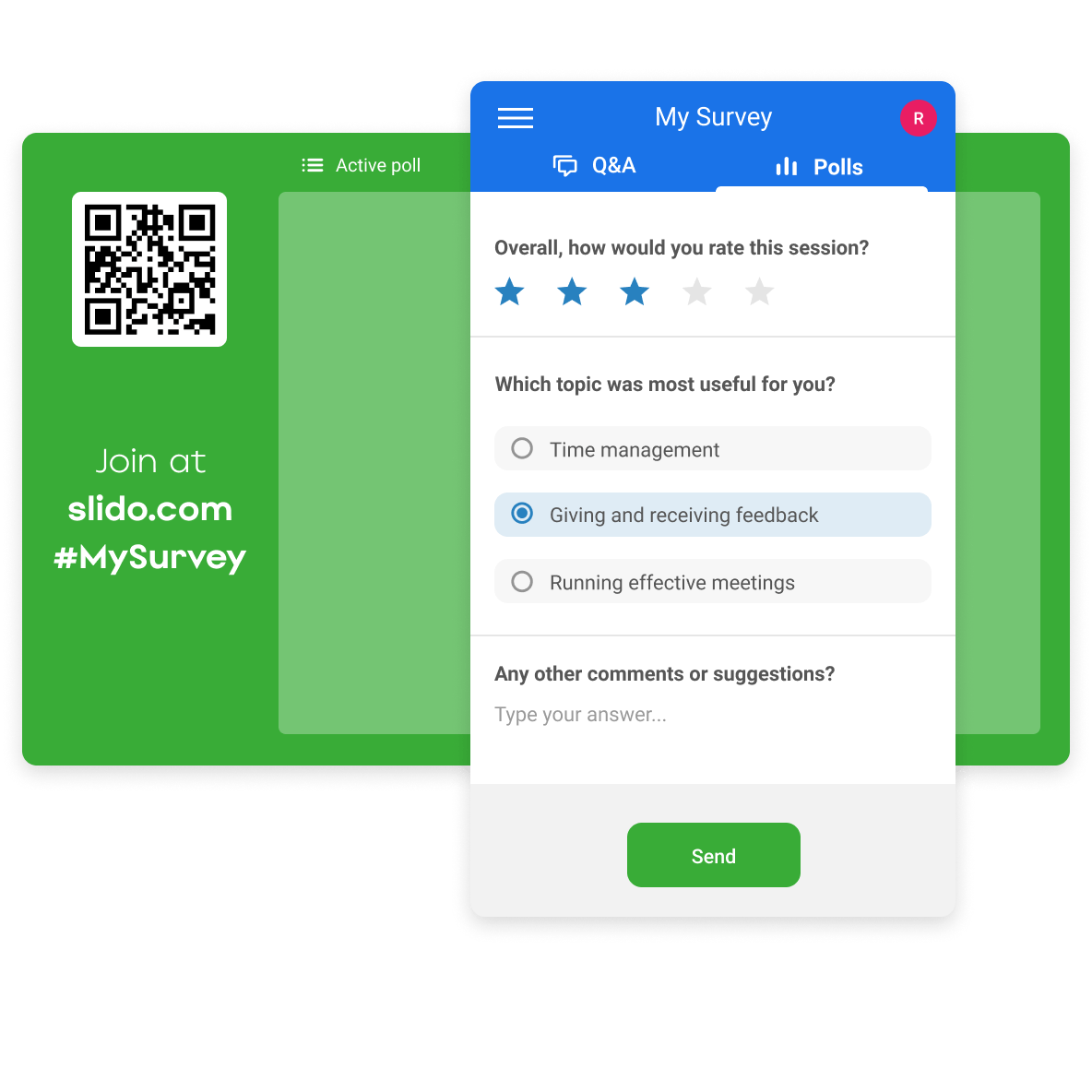 Slido Engage - Unlimited polls, quizzes and exports