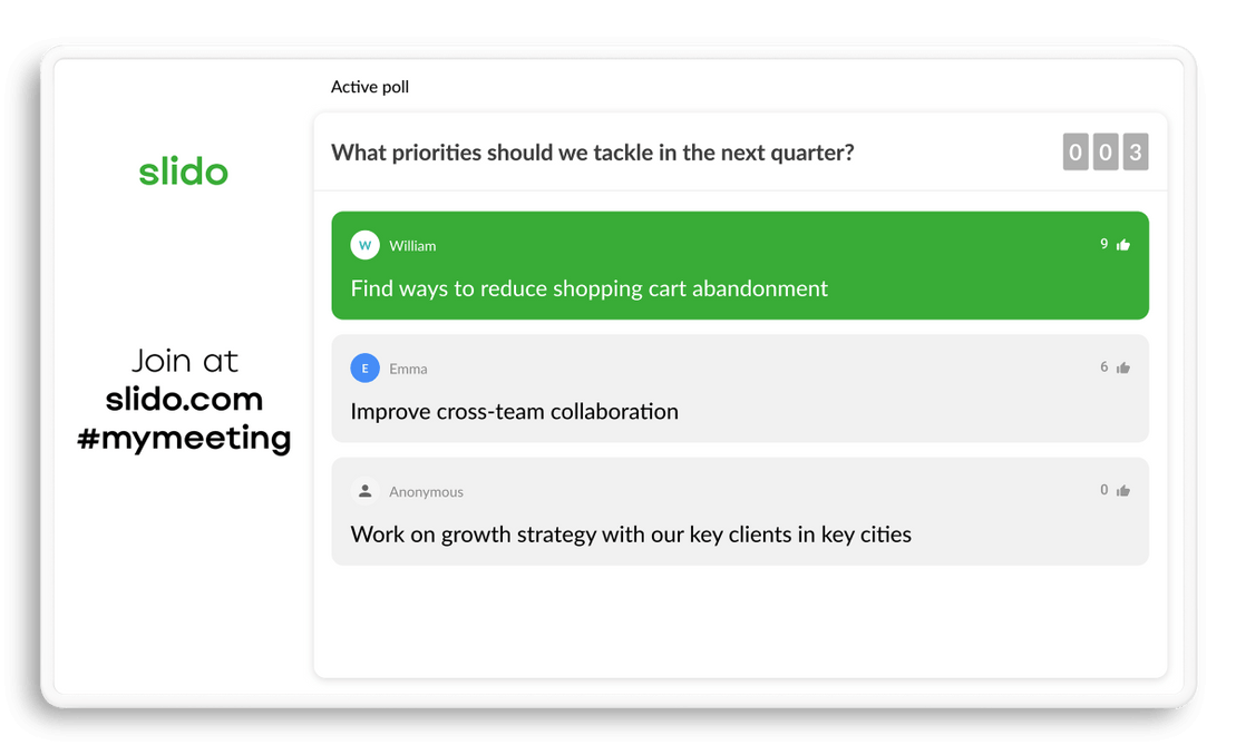 Ideas | Slido - Audience Interaction Made Easy