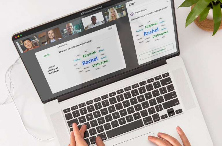 Use Slido in slides + video call at the same time | Slido