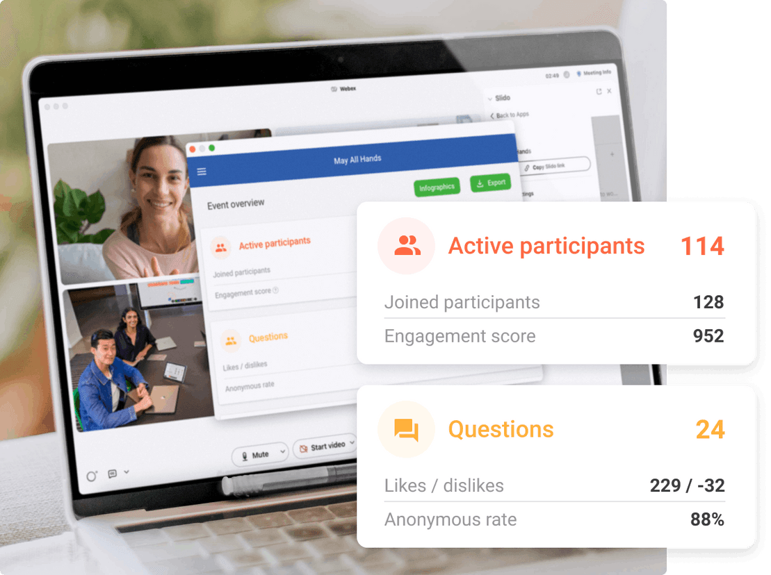 Live Polling and Q&A for Webex Meetings | Slido - Audience Interaction ...