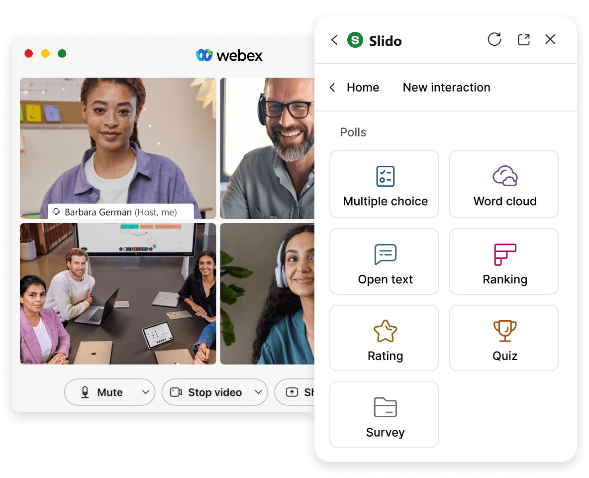 Live Polling and Q&A for Webex Meetings | Slido - Audience Interaction ...