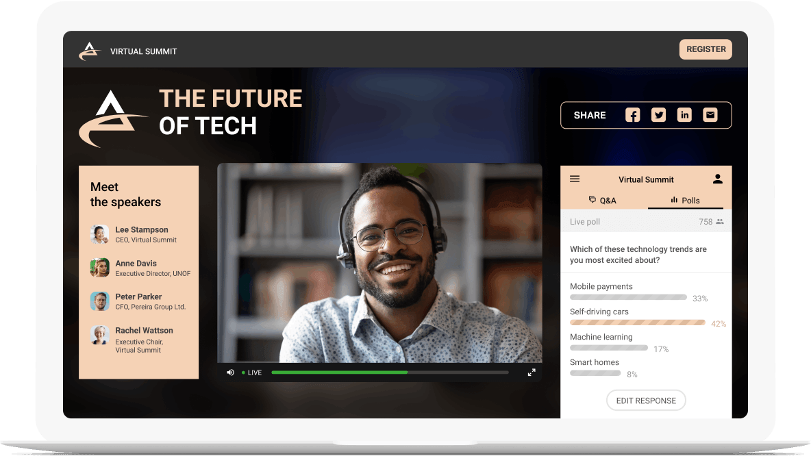 Live video integration | Slido - Audience Interaction Made Easy