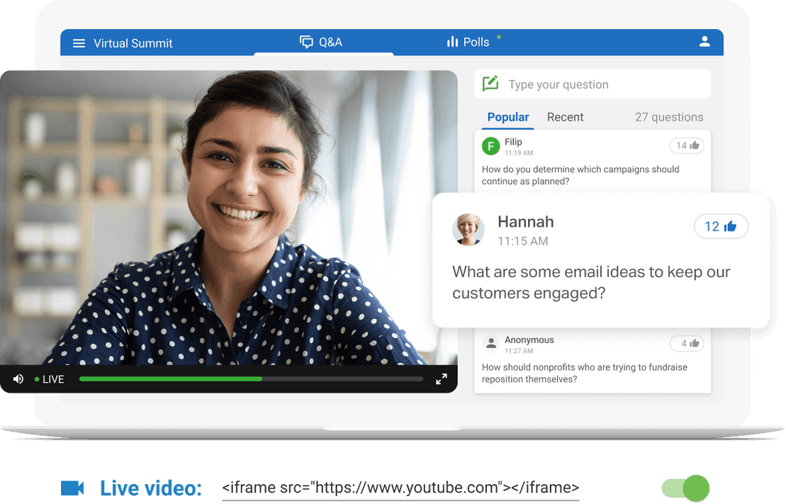 Live video integration | Slido - Audience Interaction Made Easy