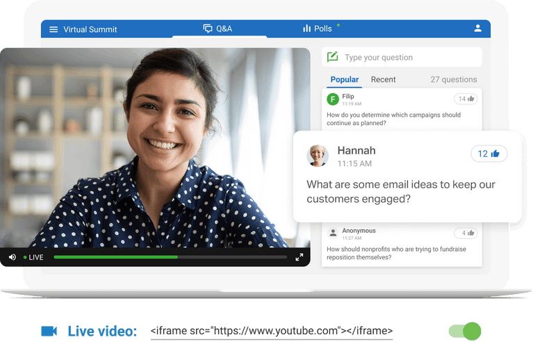 Live video integration | Slido - Audience Interaction Made Easy