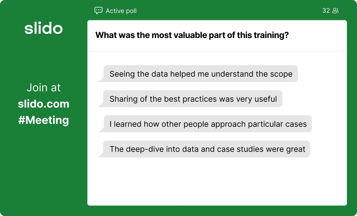 Slido features | Slido - Audience Interaction Made Easy