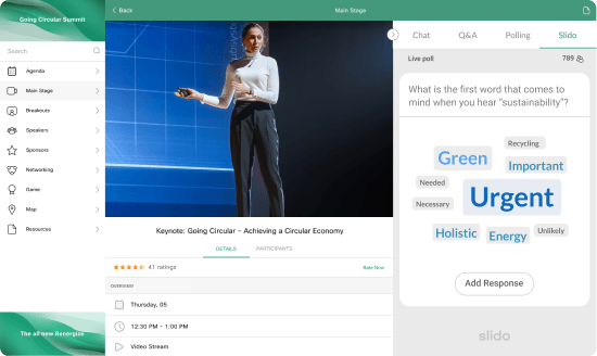 Slido for virtual events | Slido - Audience Interaction Made Easy