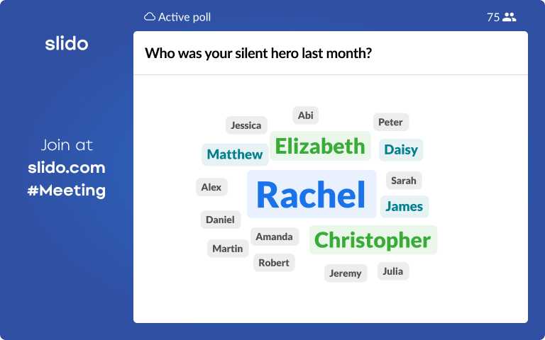 Create live word clouds for free - Slido | Slido - Audience Interaction ...